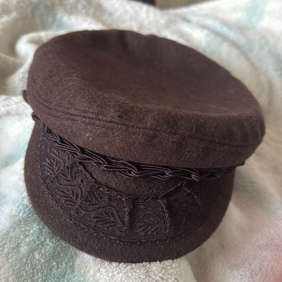 Woolen | Accessories | Authentic Greek Hat Cap Fitted Dark Brown ...